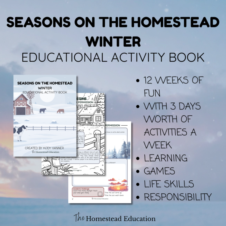 Seasons on the Homestead Winter Activity Book | The Homestead Education